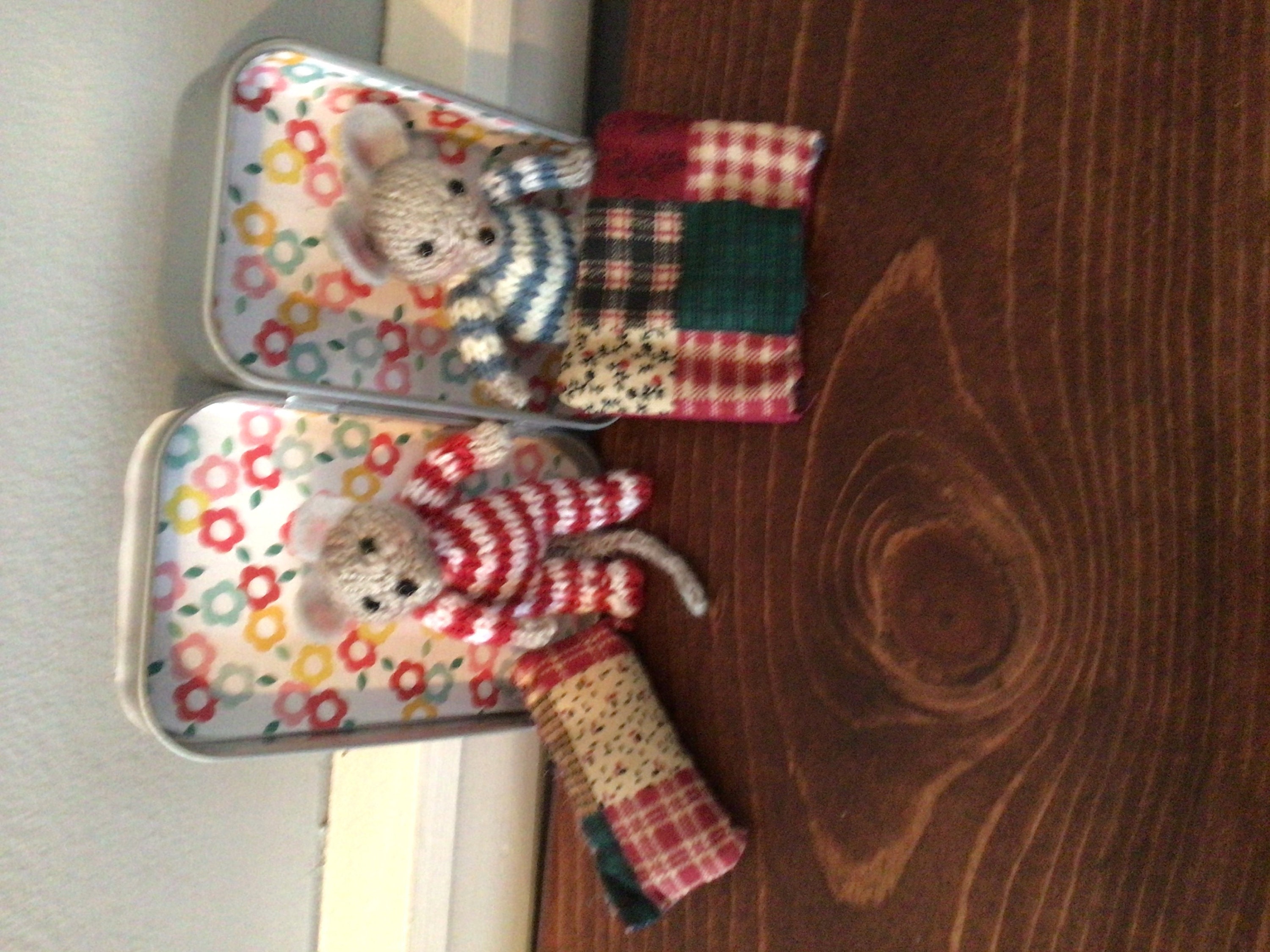 MICE IN A BOX, Knitted Mice, Soft Mice, Collectible, Mice, Mini Soft ...