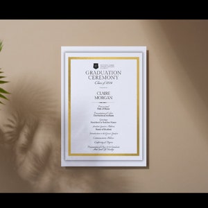 Homeschool Graduation Ceremony Program Template, Editable Canva ...