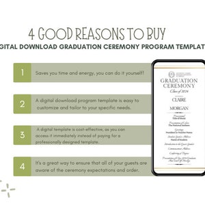 High School Graduation Ceremony Program Template Homeschool Black and ...