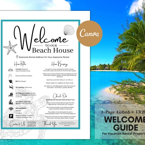 Beach House Rules - Etsy