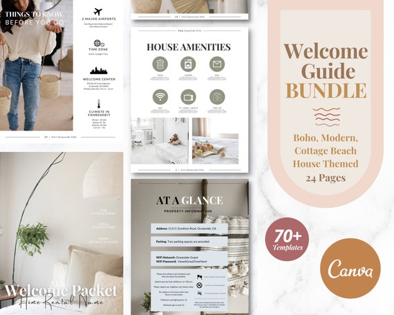 Beach House Welcome Sign Tropical Rental Welcome Book Airbnb - Etsy