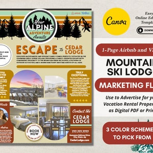 Airbnb Flyer Template Canva, Vacation Rental Marketing, Airbnb ...
