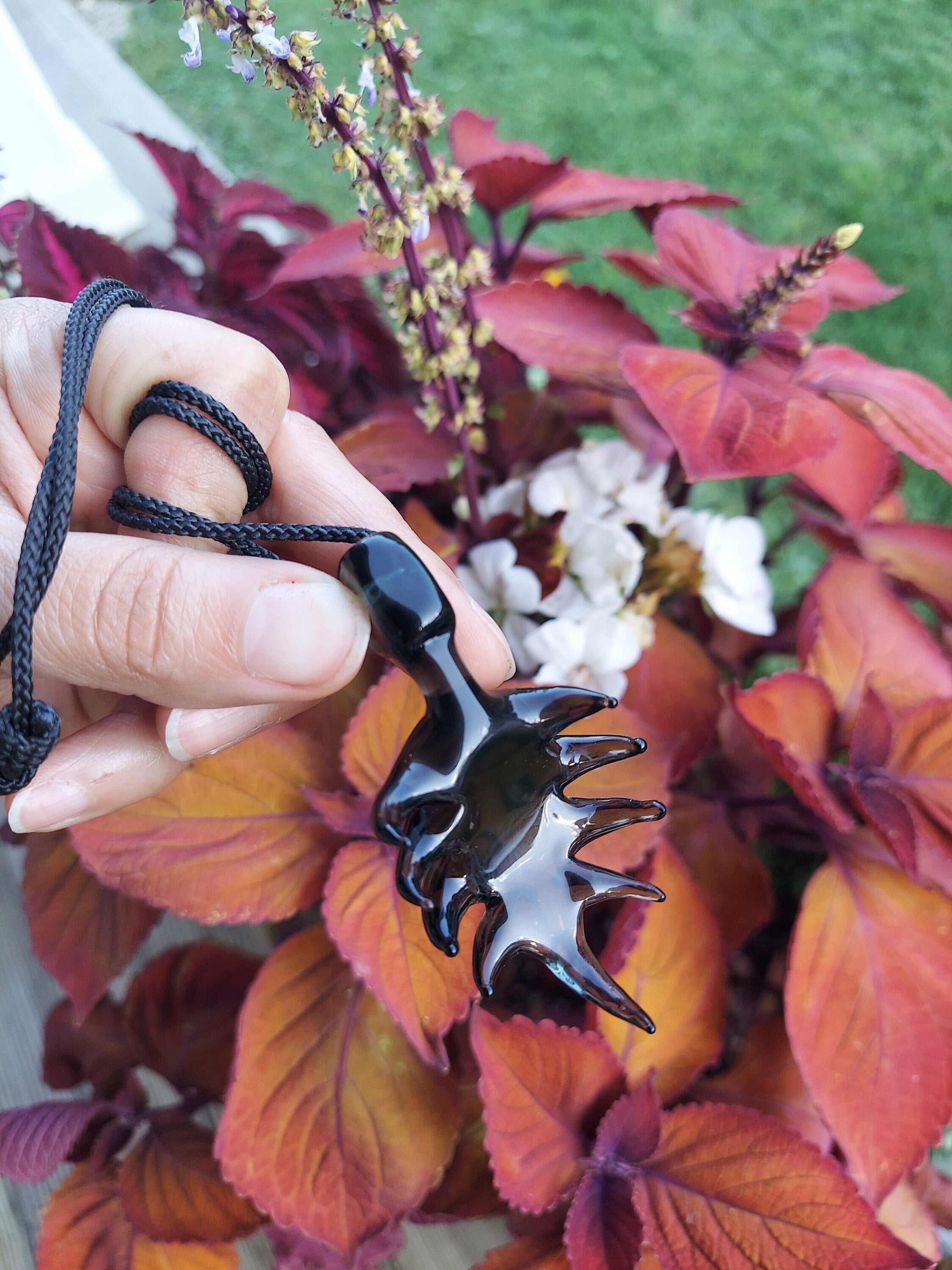 Glass Claw Sculpture Pendant - Etsy