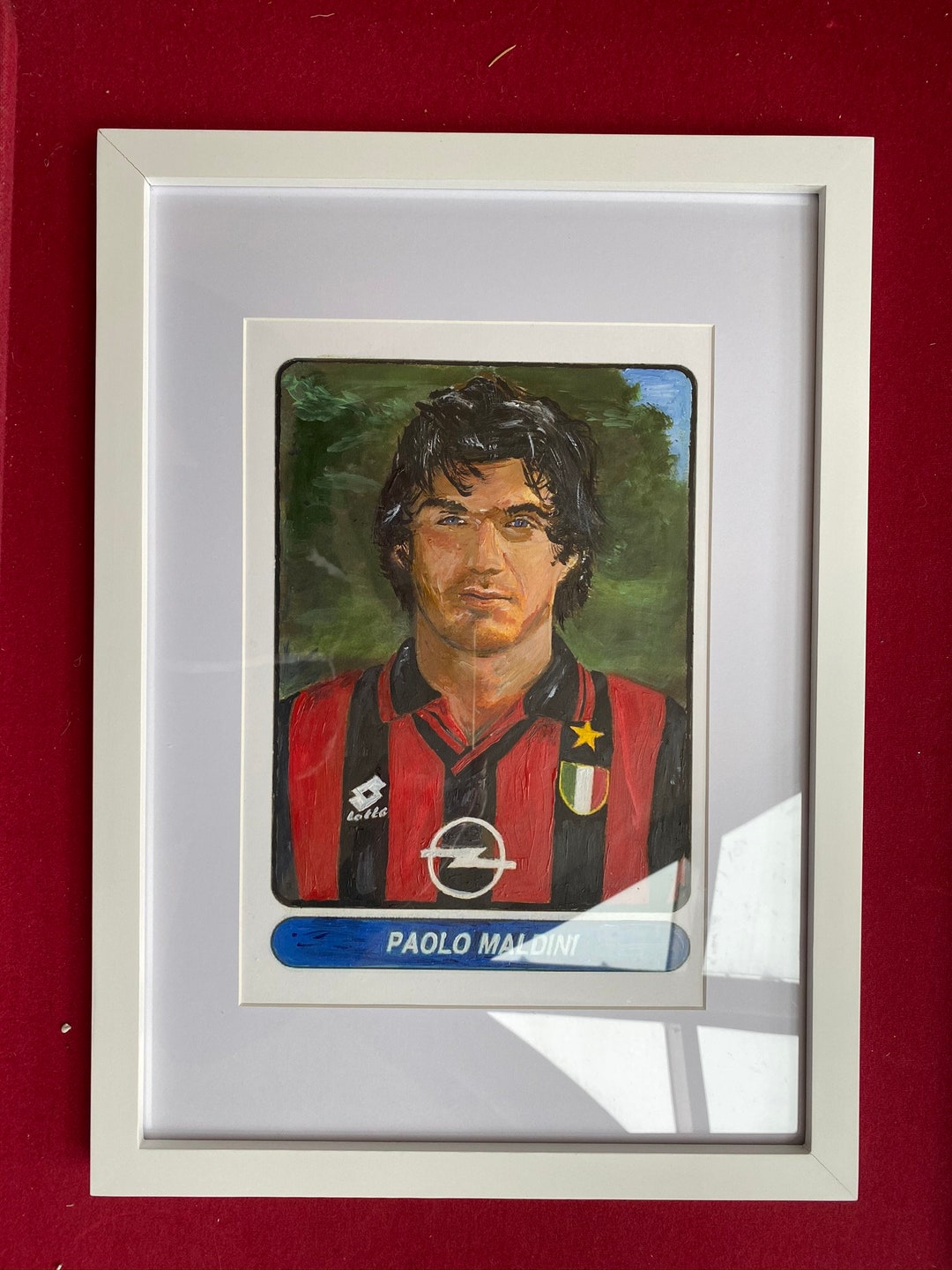 Paolo Maldini Il Capitano AC Milan Original A4 Portrait in - Etsy