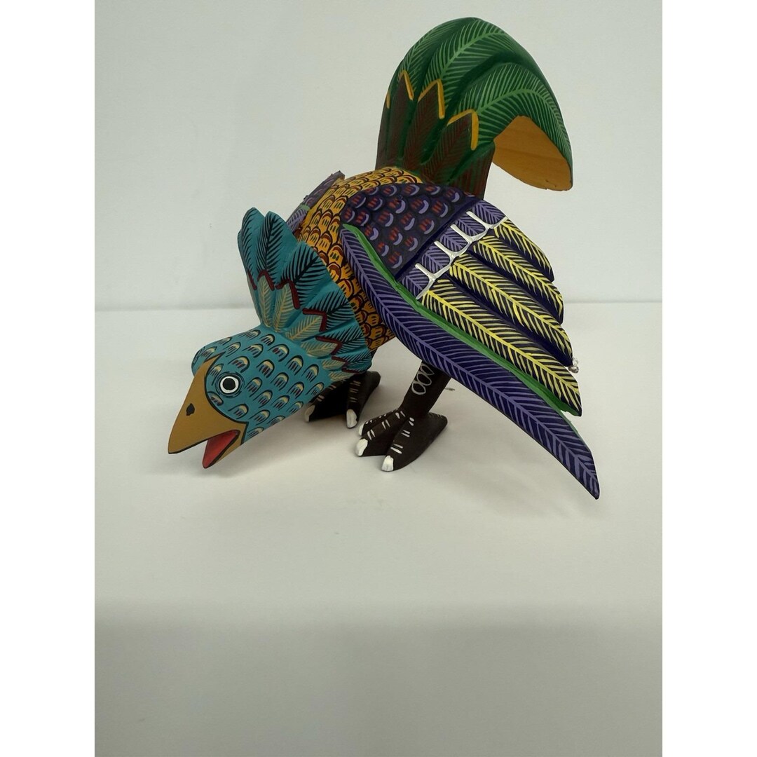 Oaxacan Wood Carving Lauro Ramirez Sm Rooster Mexican Folk Art Alebrije ...