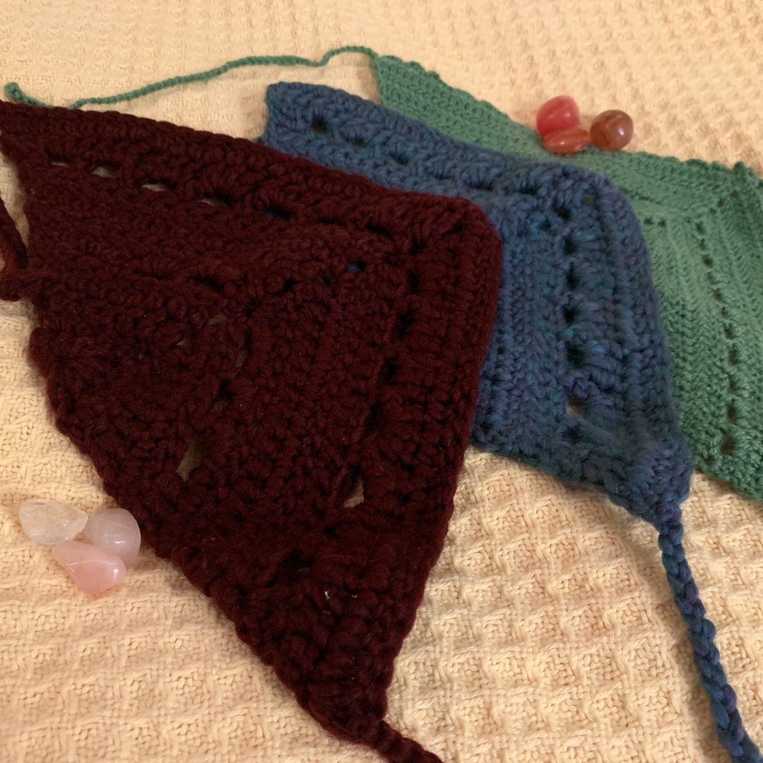 Cottagecore Headband Bandanna Hair Covering Crochet - Etsy
