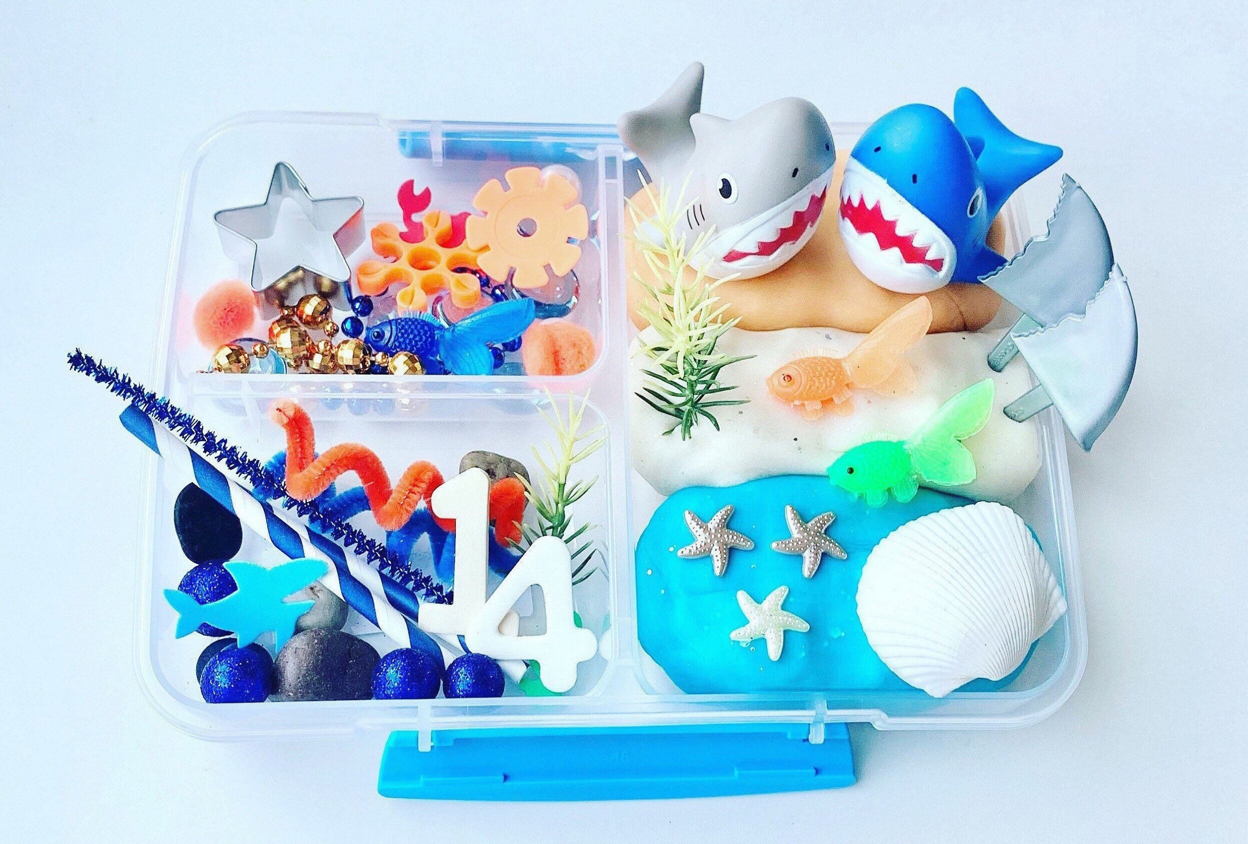Play Dough Kit Shark Play Dough Sensory Kit Ocean Play Dough - Etsy