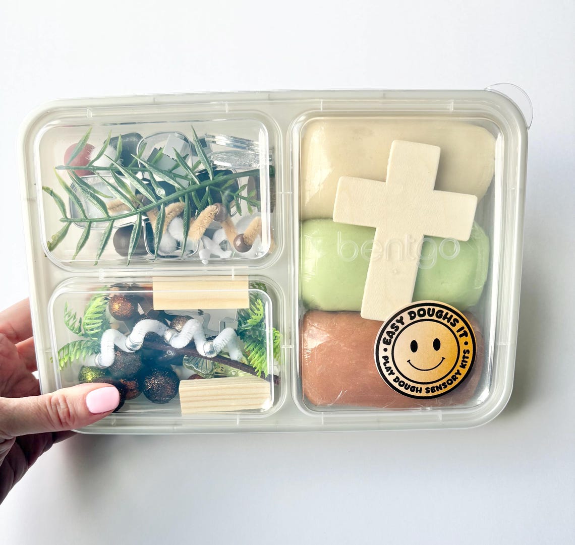 Jesus Easter Story Play Dough Sensory Kit – Faith-based Activity | Long ...