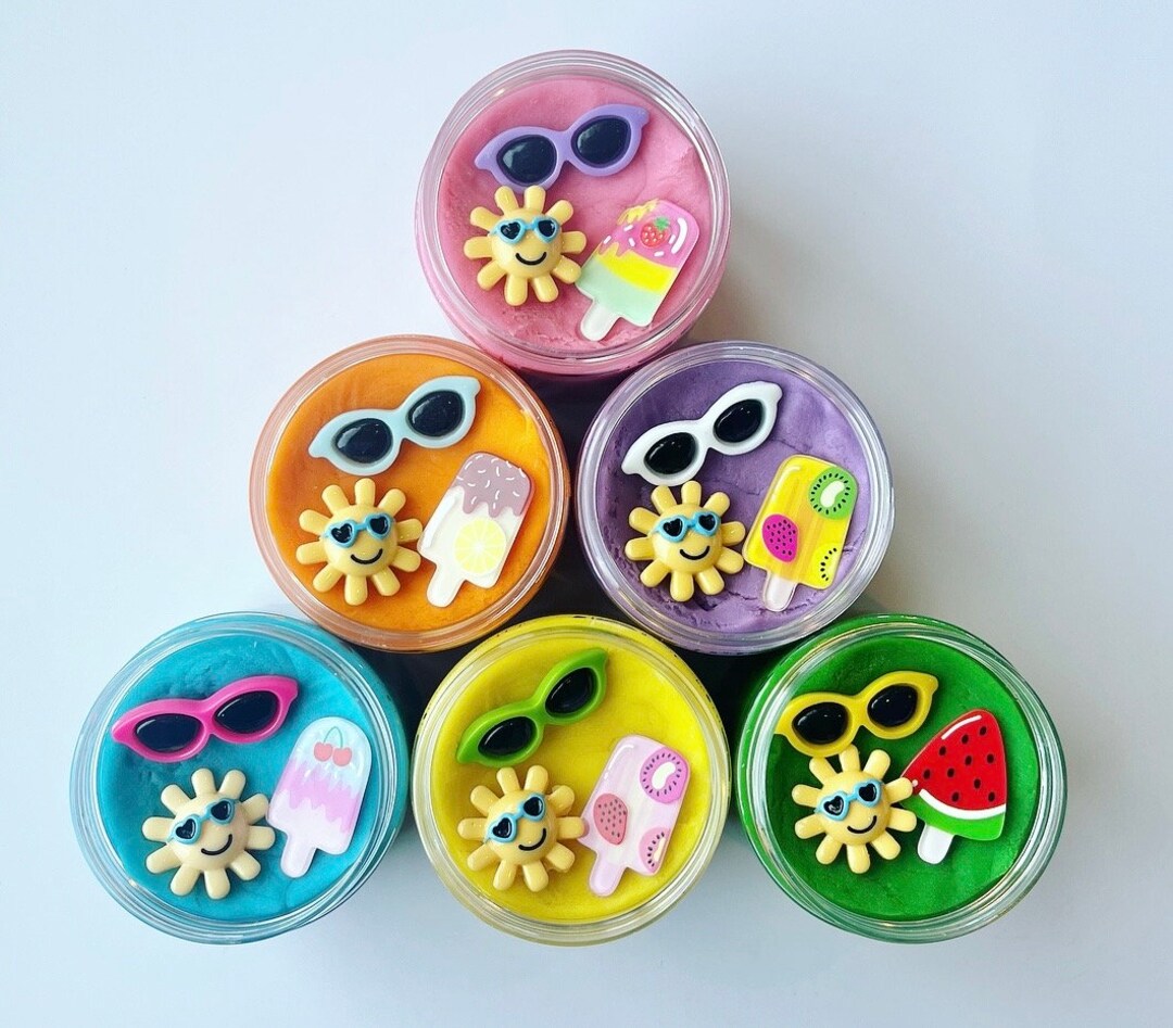 Summer Play Dough Jar, Birthday Favors, Party Favors, Class Favors ...