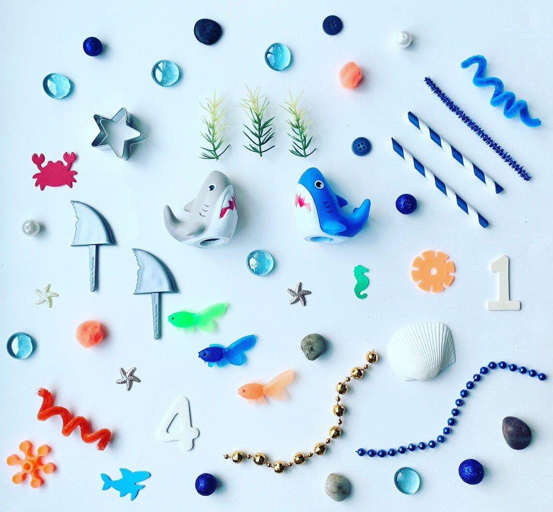 Play Dough Kit Shark Play Dough Sensory Kit Ocean Play Dough - Etsy