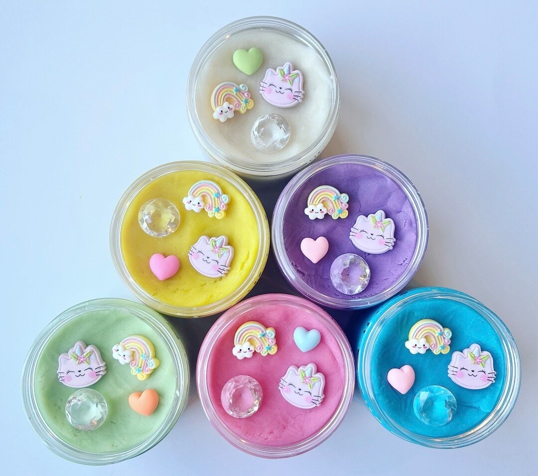 Kitty Cat Play Dough Sensory Jars - Heart & Rainbow Fun | Customizable ...