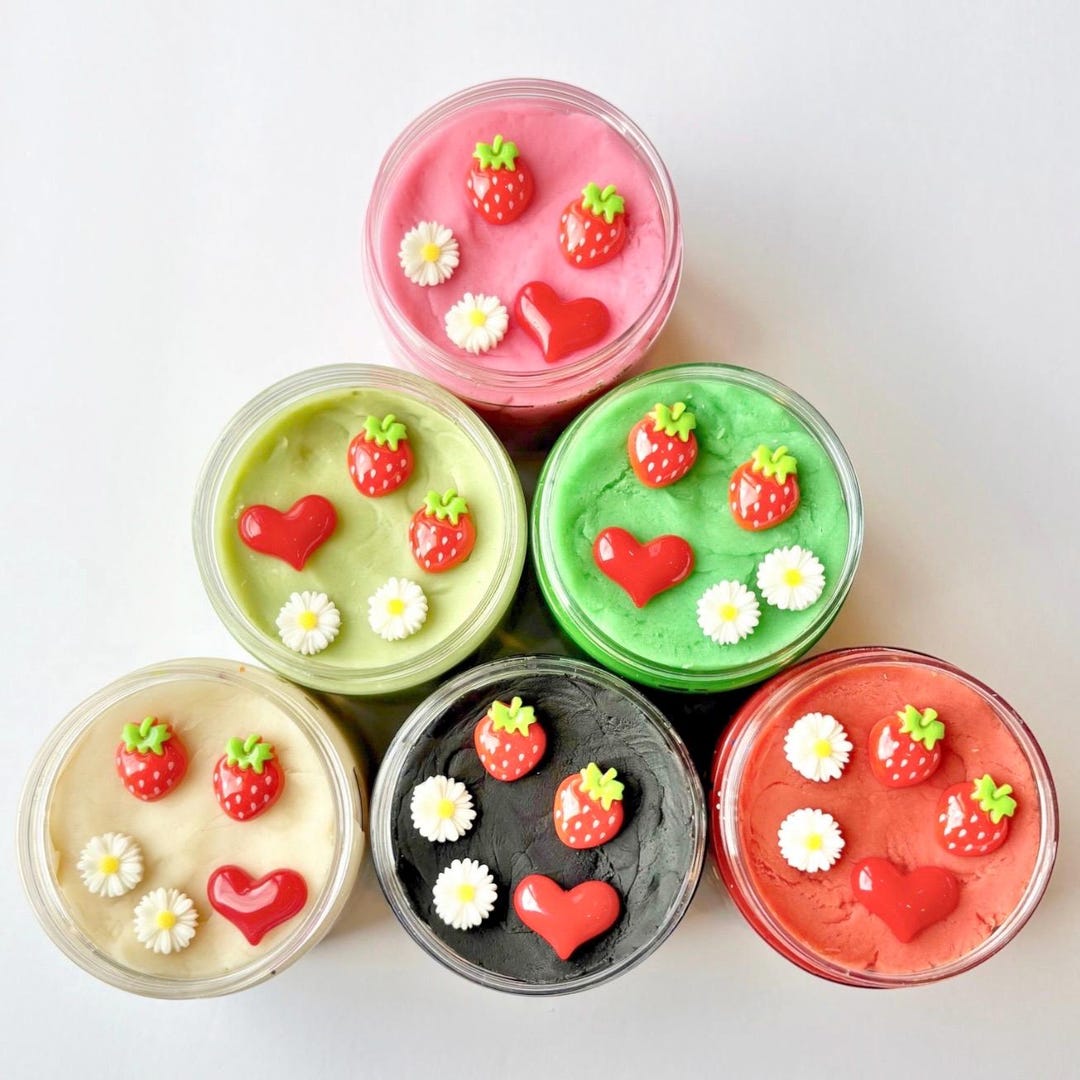 Strawberry Play Dough Jar-berry Sweet Themed Birthday Party | Long ...