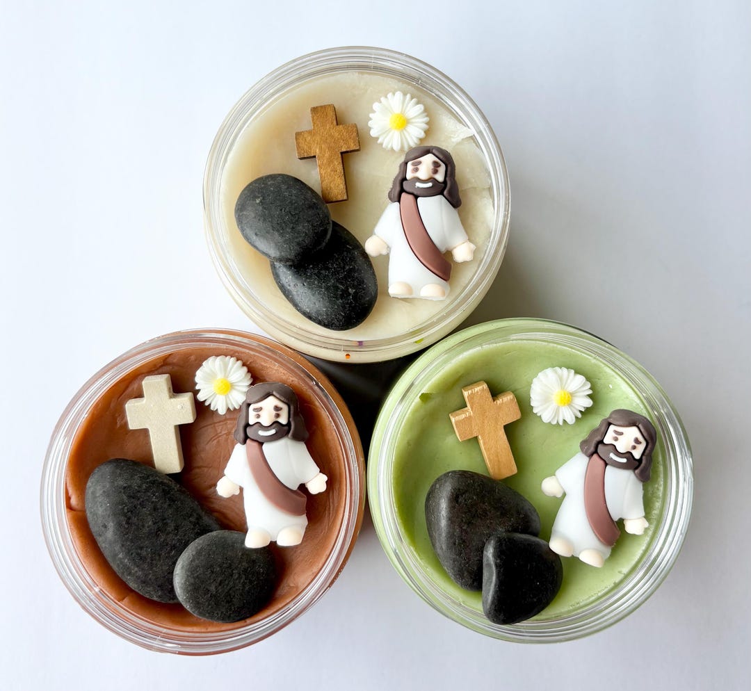 Jesus Easter Play Dough Jar | Long-lasting Dough: Choose Your Own Color ...
