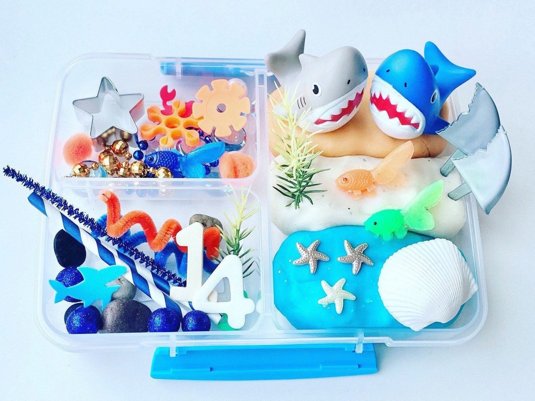Shark Play Dough Kit, Ocean Play Dough Kit, Beach Play Dough, Shark ...