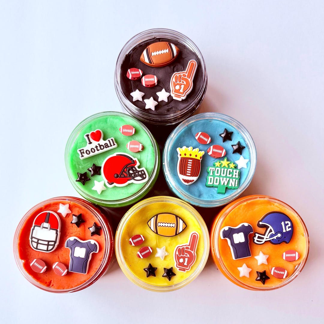 Football Sensory Jars With Long-lasting Homemade Play Dough - Sports ...