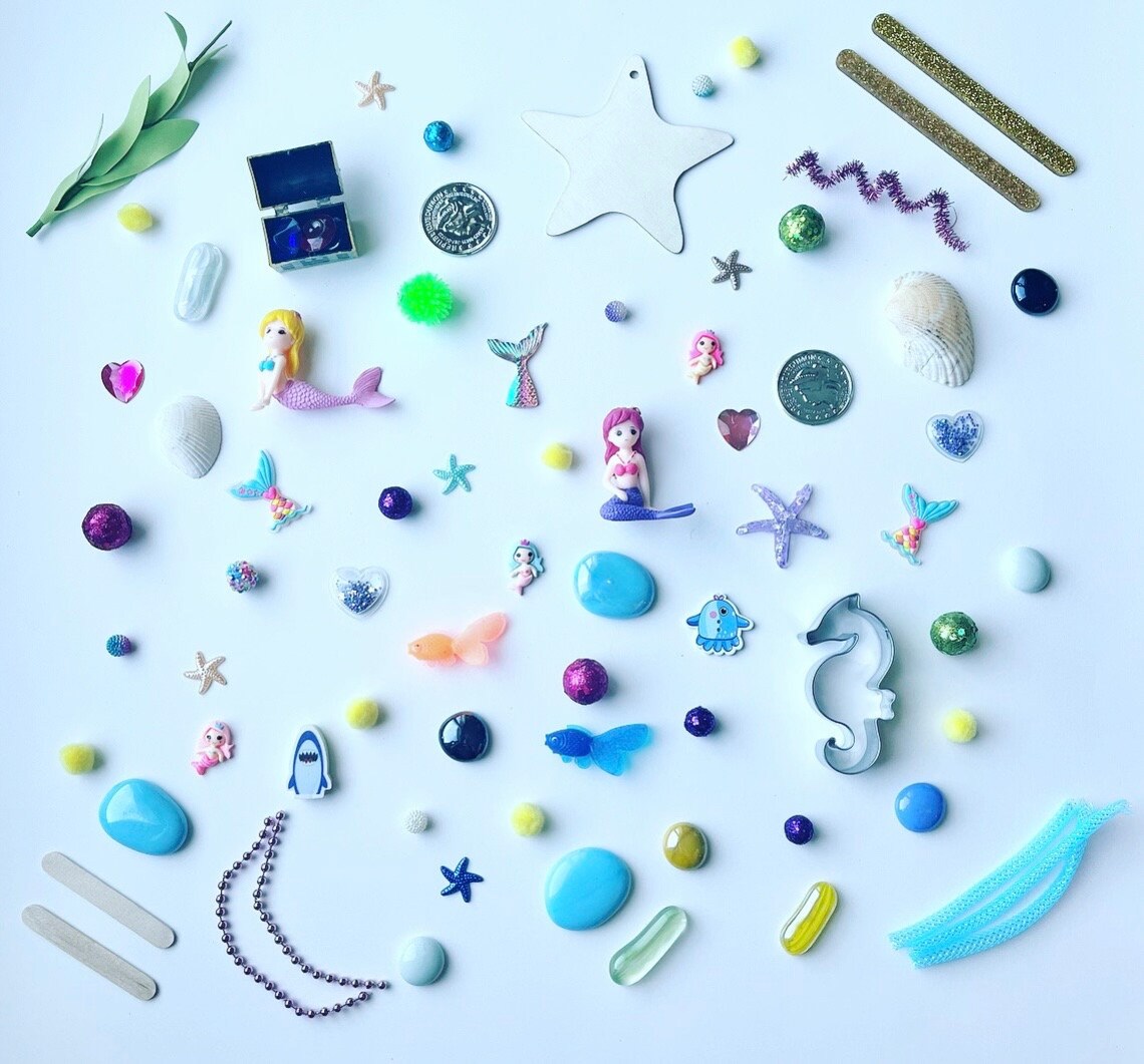 Mermaid Play Dough Kit, Ocean Play Dough Kit, Mermaid Play Dough ...
