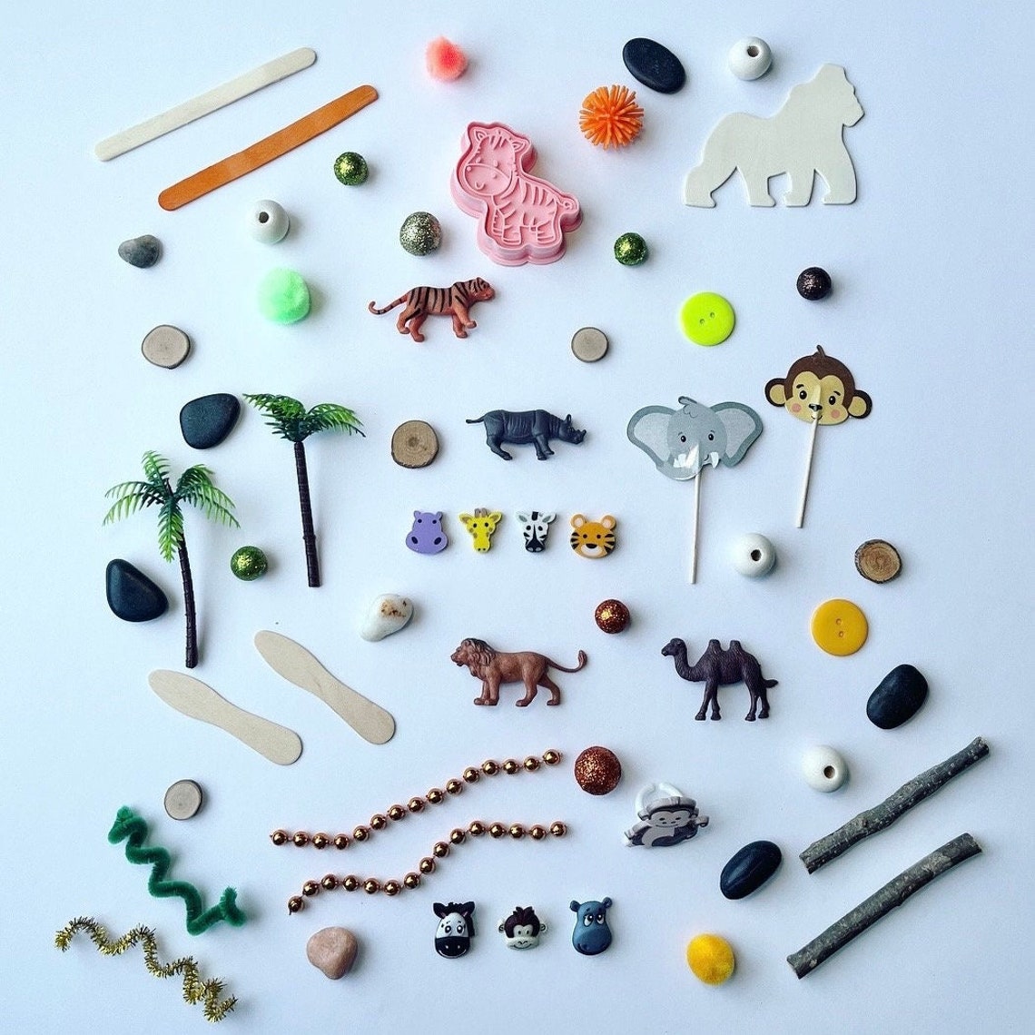Animal Play Dough Kit, Zoo Play Dough Kit, Safari Animals Play Dough ...