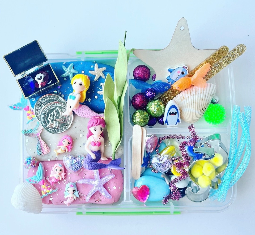 Mermaid Play Dough Kit, Ocean Play Dough Kit, Mermaid Play Dough ...