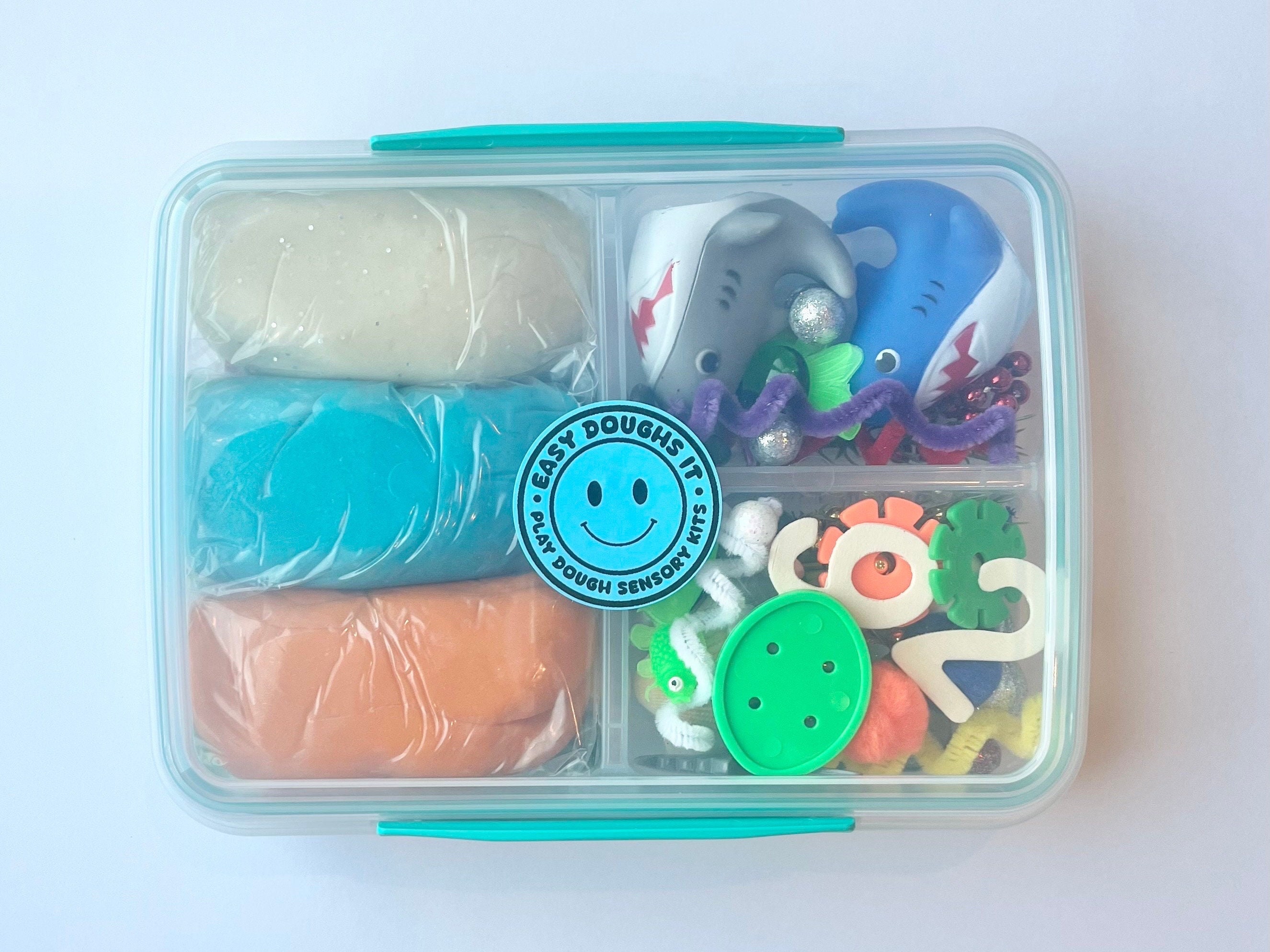 Shark Play Dough Kit, Ocean Play Dough Kit, Beach Play Dough, Shark ...
