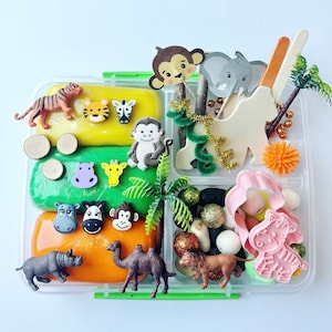 Animal Play Dough Kit, Zoo Play Dough Kit, Safari Animals Play Dough ...