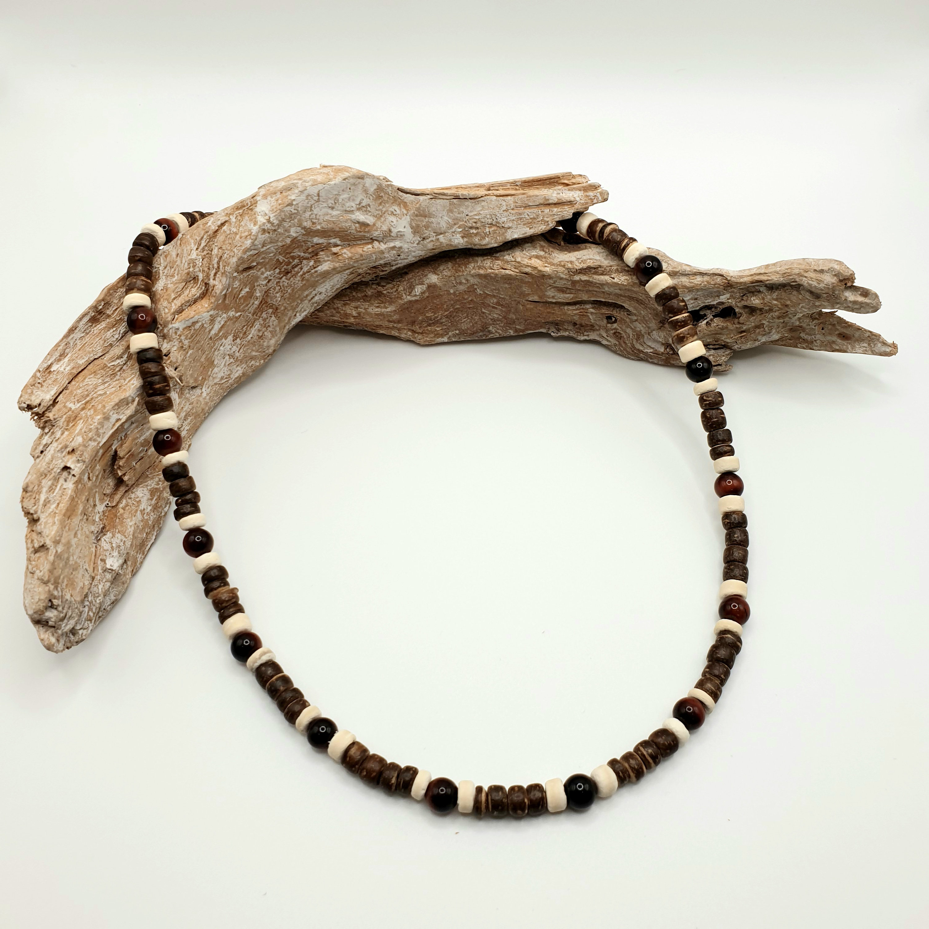 Buy Handmade Surfer Necklace With Tiger Eye and Coconut Beads on Etsy ...