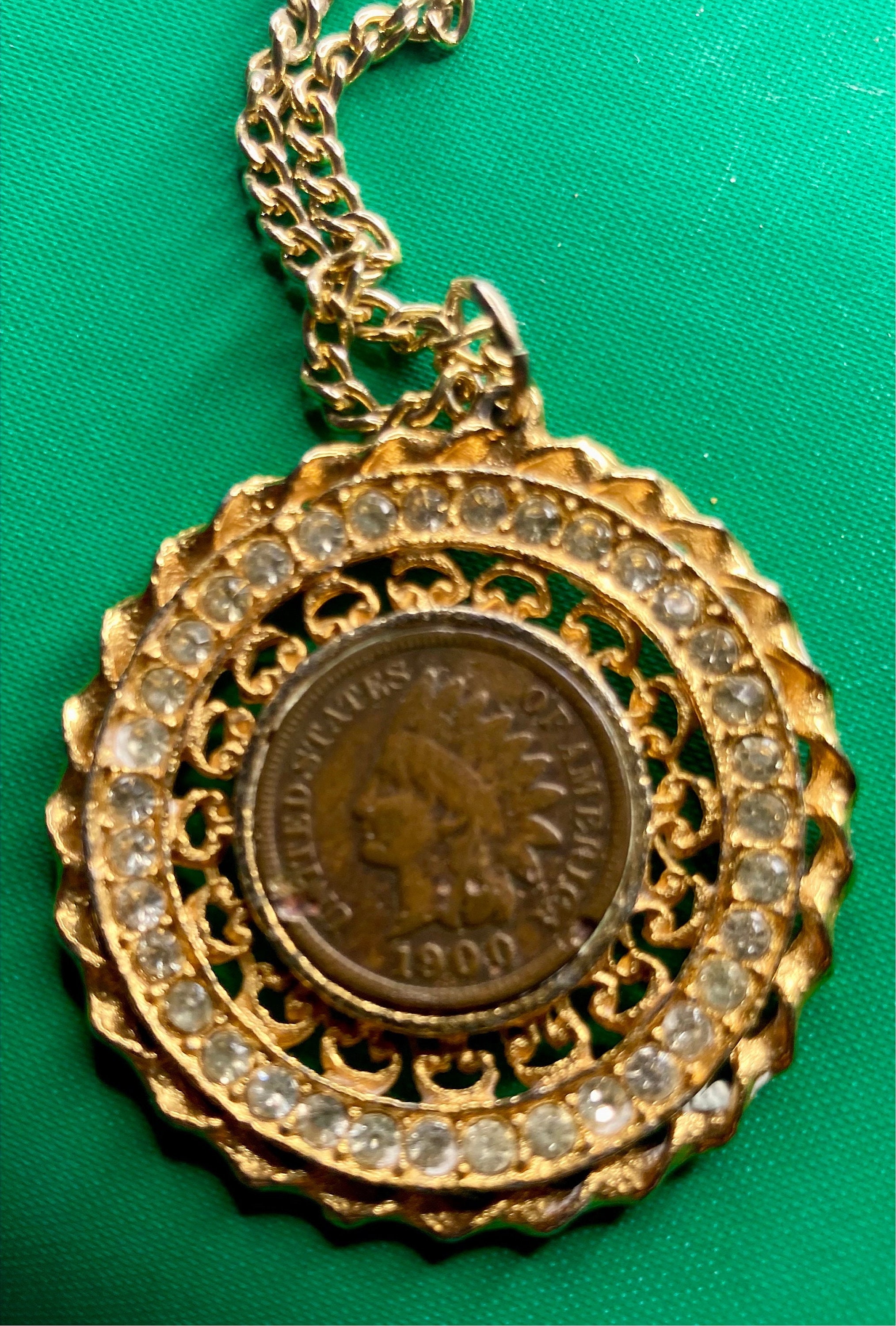 Vintage Indian Head Penny Necklace - Etsy