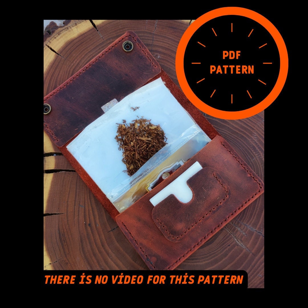 Leather Tobacco Case Pattern, Leather Tobacco Pouch Pattern, Tobacco ...