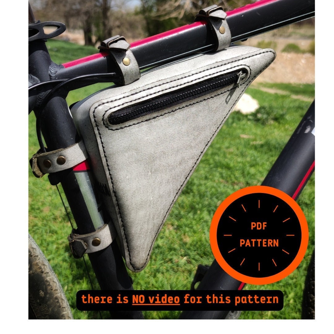 Bicycle Bag Pattern, Bag Pattern, Leater Bag Template, Leather DIY ...