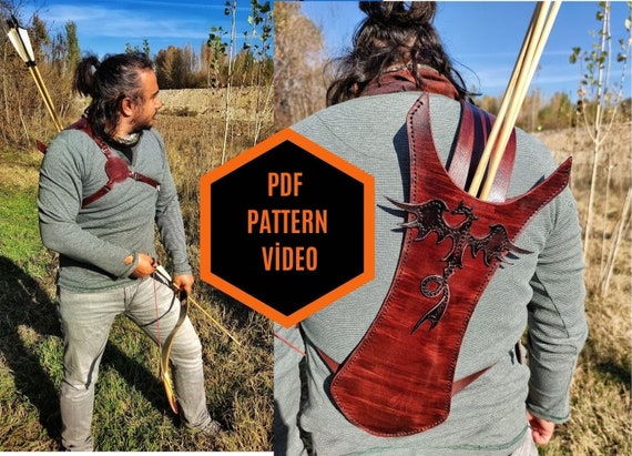 Back Quiver Pattern Quiver Pattern Hunter Quiver Leather | Etsy