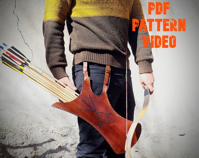 Quiver Pattern, Leather Archery Quiver Pattern, PDF, Traditional ...