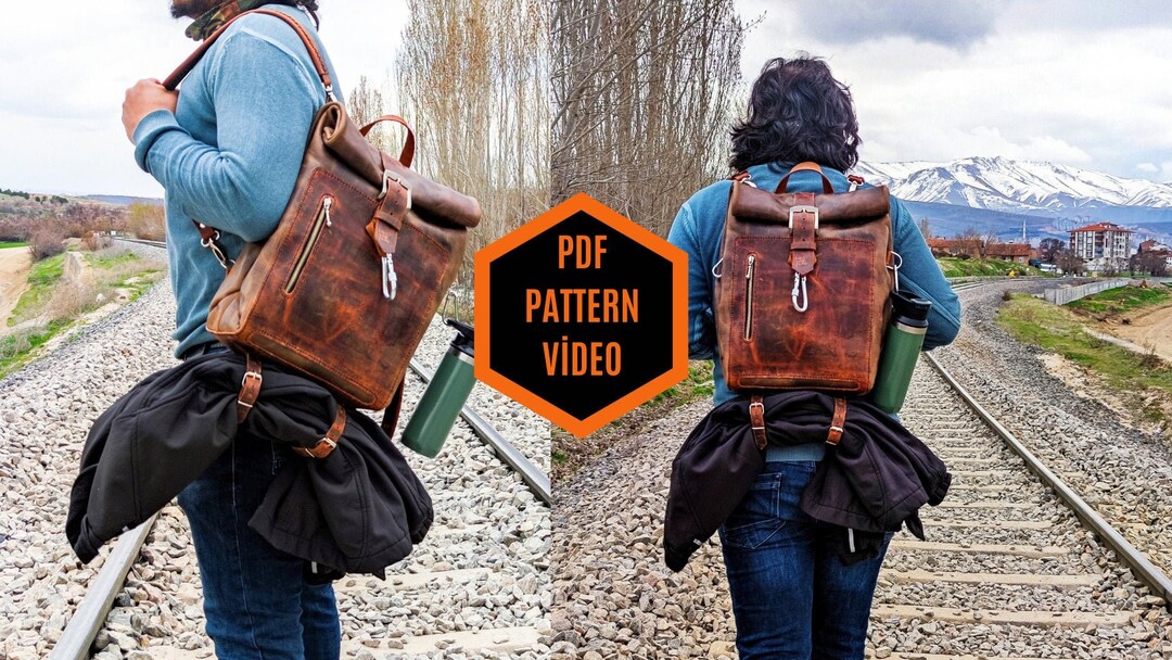 Backpack Pattern, Leather Backpack Pattern, PDF Pattern, 15.5" - 11.5 ...