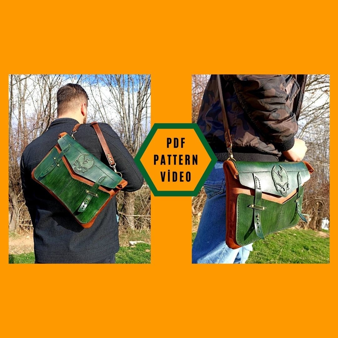 Messenger Bag Pattern. 34cm24cm / 13 9.5 Size Leather Messenger Bag ...