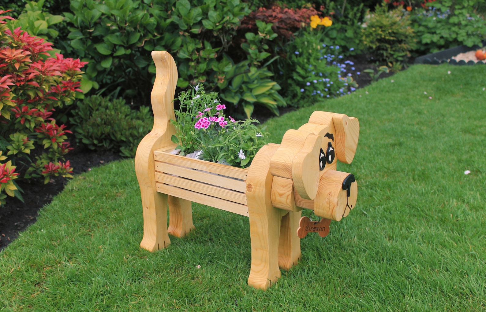 Handmade Wooden Dog Planter Classic Style - Etsy UK