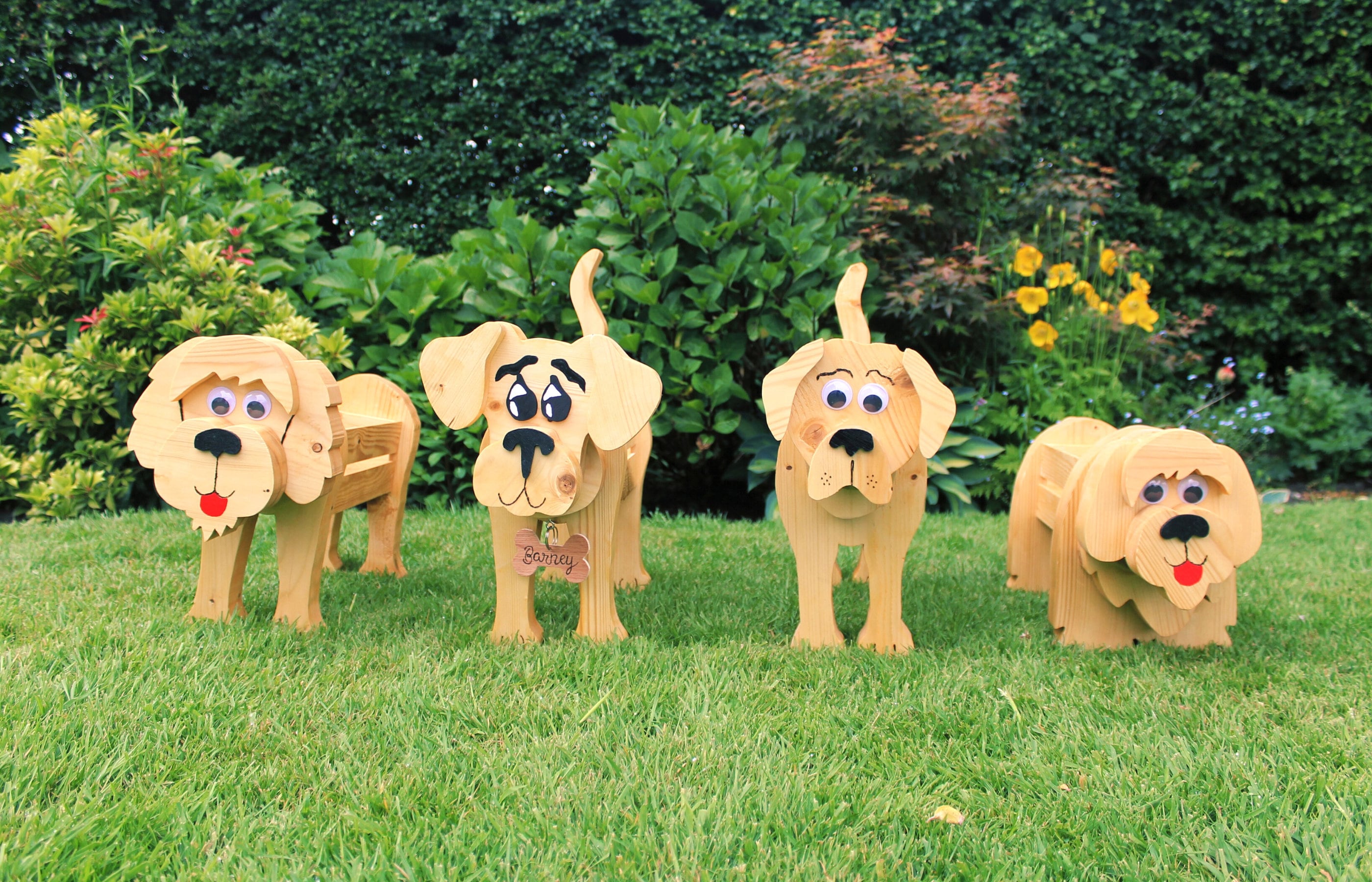 Handmade Wooden Dog Planter Poodle Style - Etsy UK