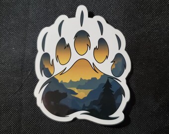 Bear Paw Decal - Etsy