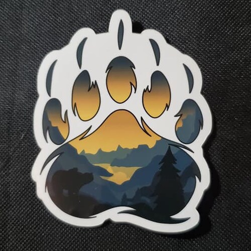 Grizzly Bear Paw Print Brown Bear Vinyl Decal Sticker Car - Etsy