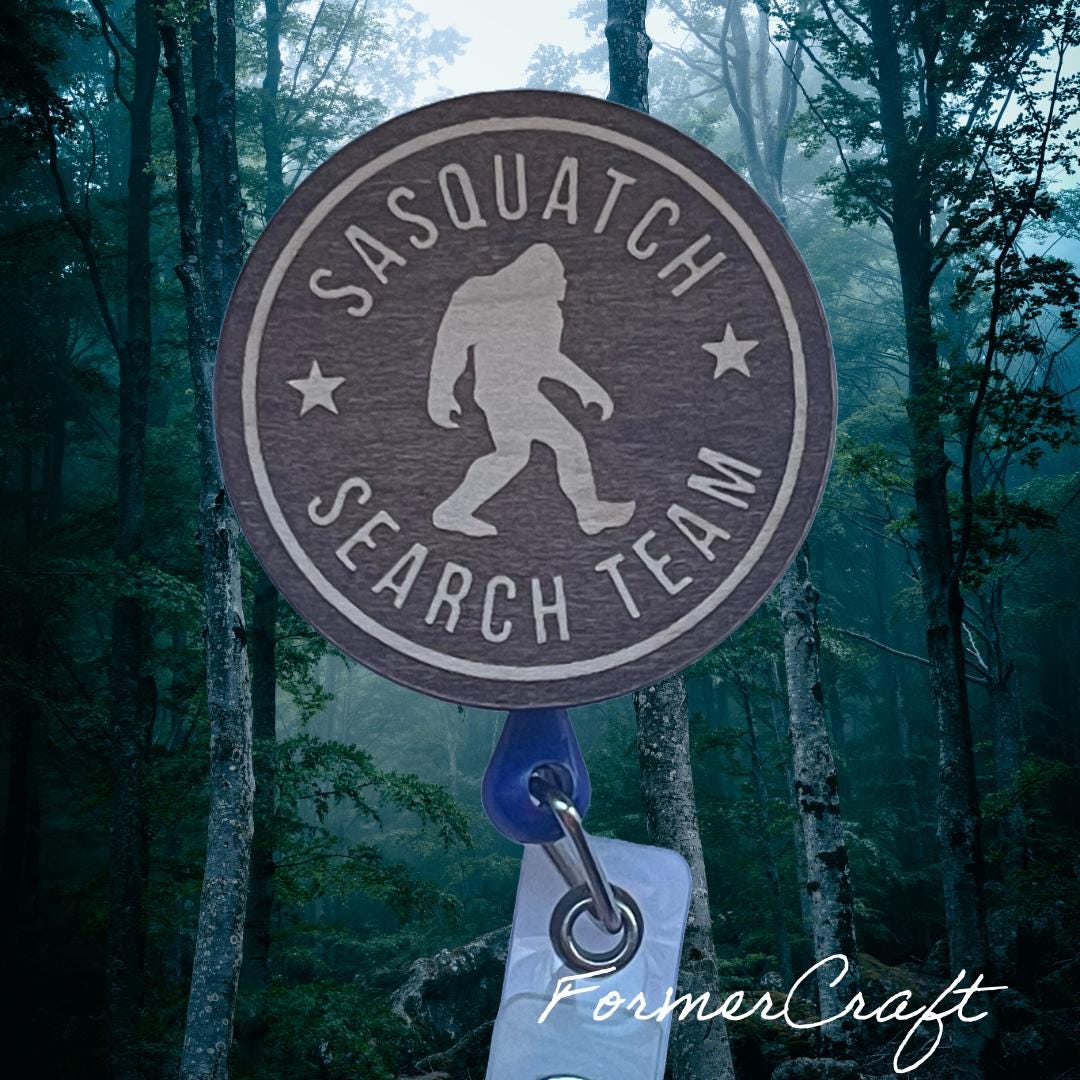 Bigfoot Sasquatch Search Team Retractable ID Badge Reel - Etsy