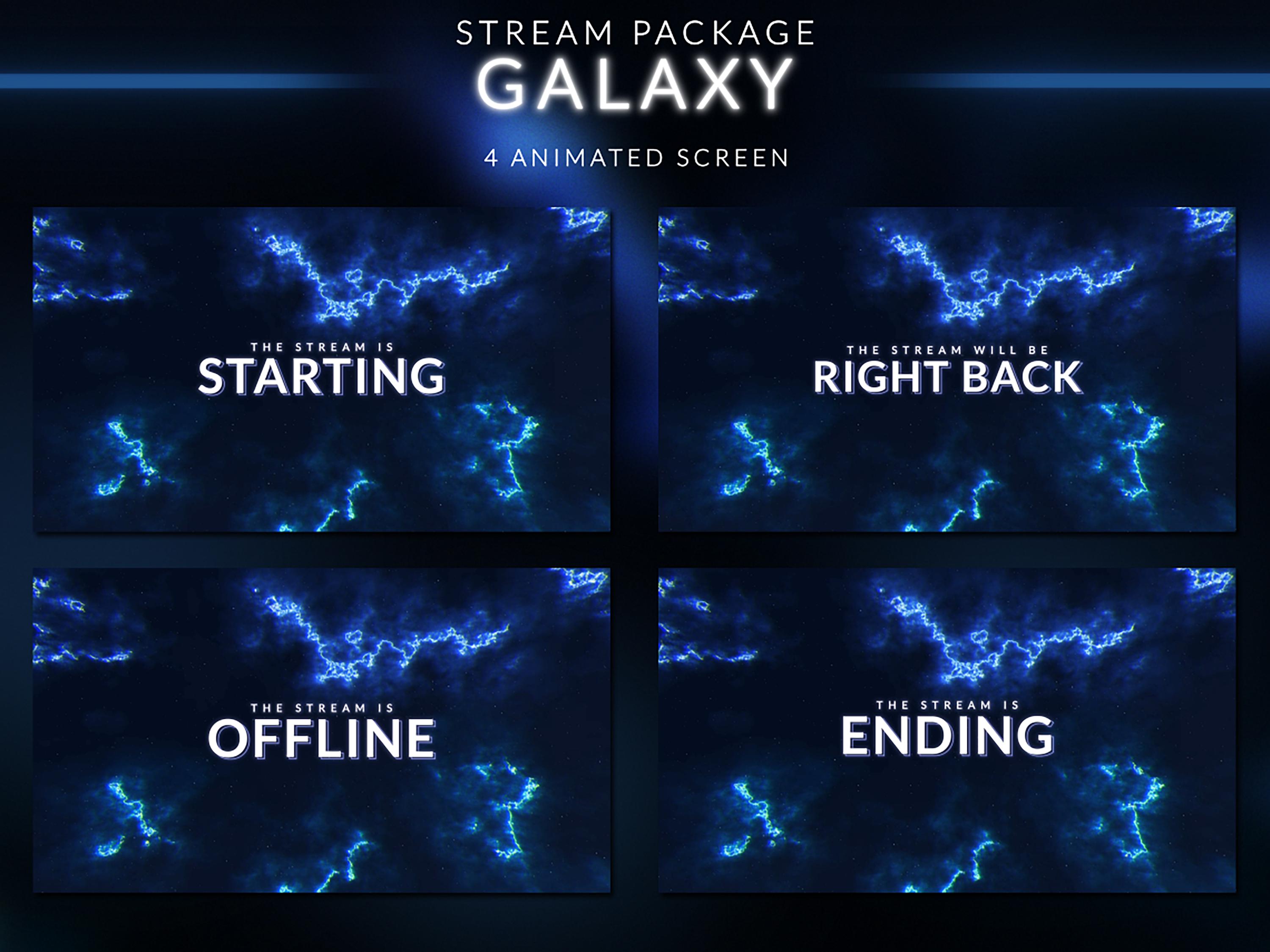 Galaxy Animated Stream Overlay for Twitch, Kick, Youtube/space Theme ...