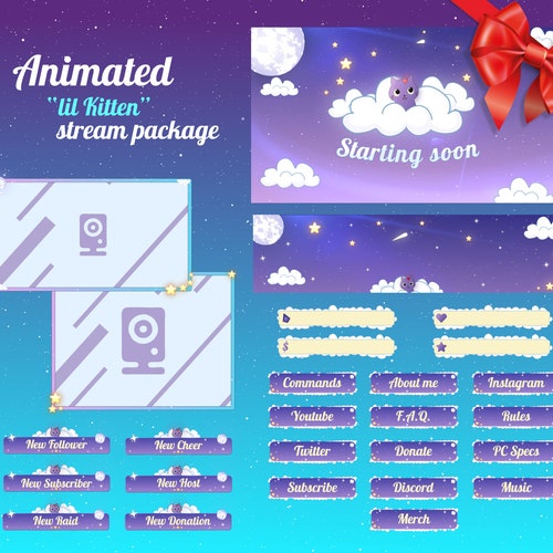 Animated Stream Pack / Stream Package / Overlays / Twitch - Etsy