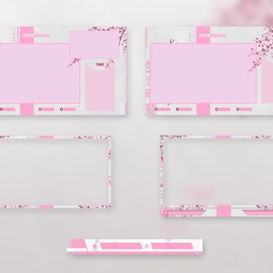 Animated Stream Overlay Package Sakura Cherry Blossom - Etsy
