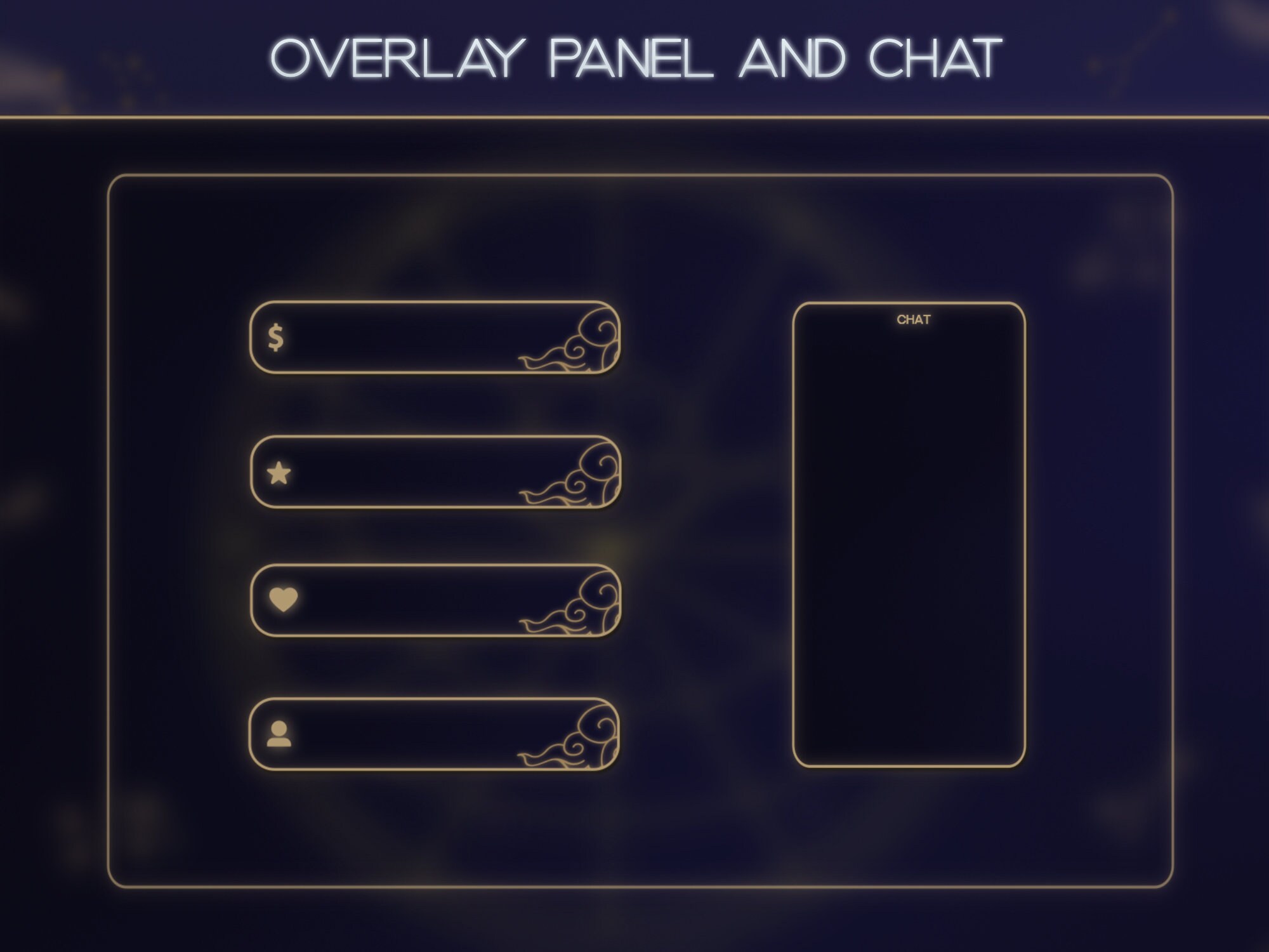 Celestial Animated Stream Overlay/dark Blue Theme/twitch Set/panels ...