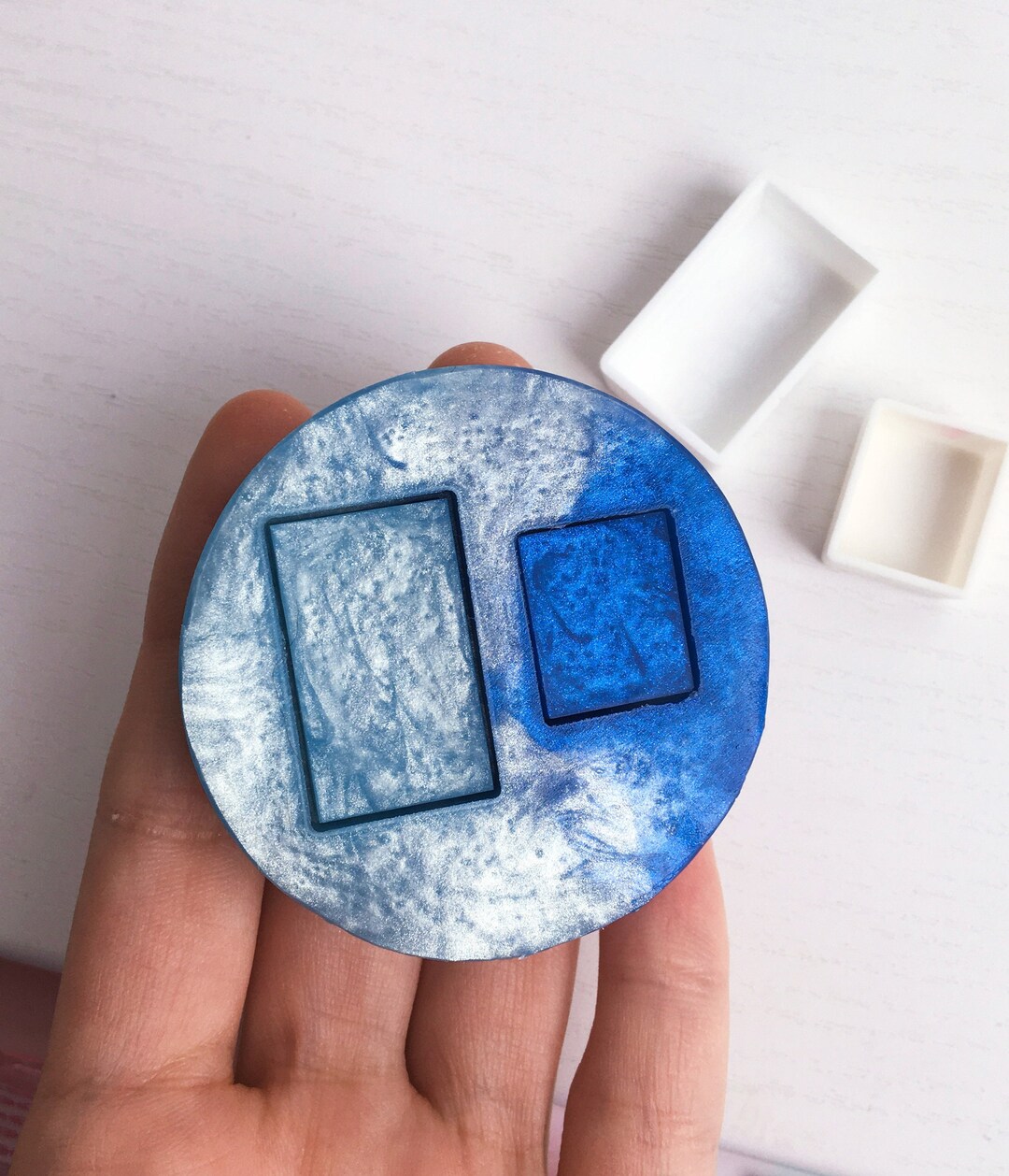 Pan Mold Watercolor Molde Godet Acuarela Resin Mold - Etsy