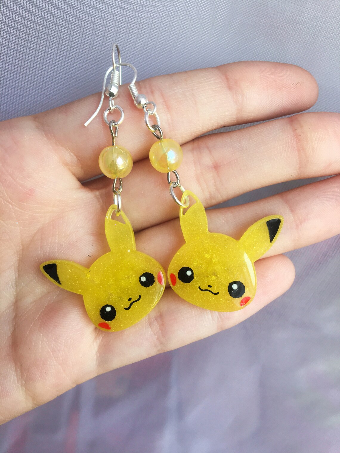Pikachu Earrings Pokemon Earrings Pendientes Pikachu - Etsy