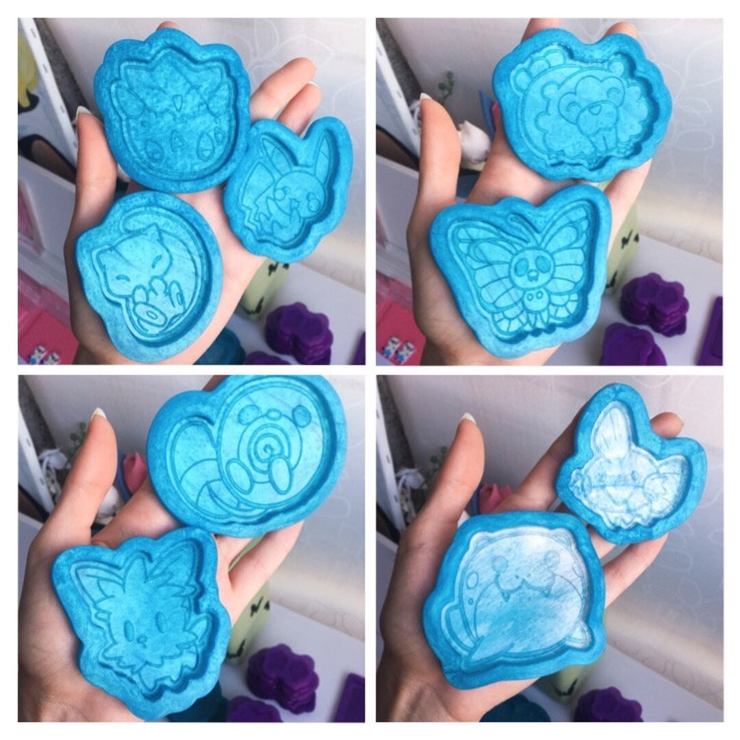 MOLD PACK Pokemon Silicon Mold Pokemon Silicon Mold Keychain Silicone ...