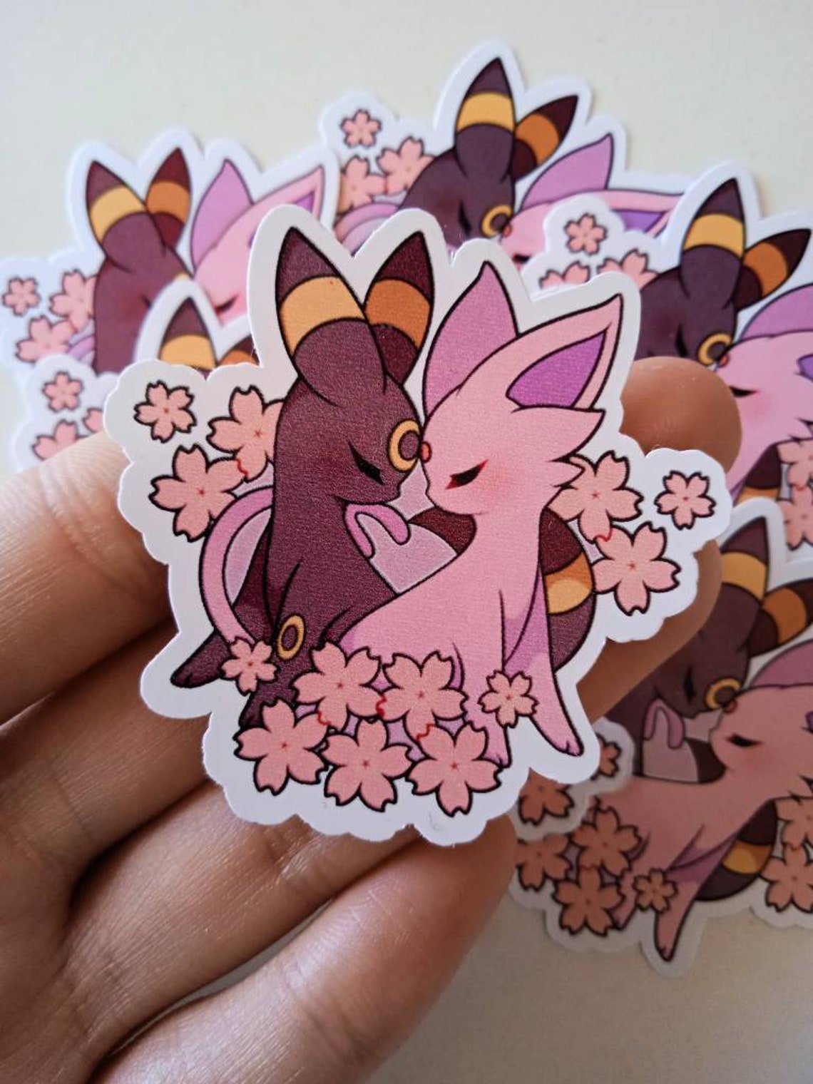 Umbreon Vinyl Stickers Umbreon Espeon vinyl Stickers | Etsy