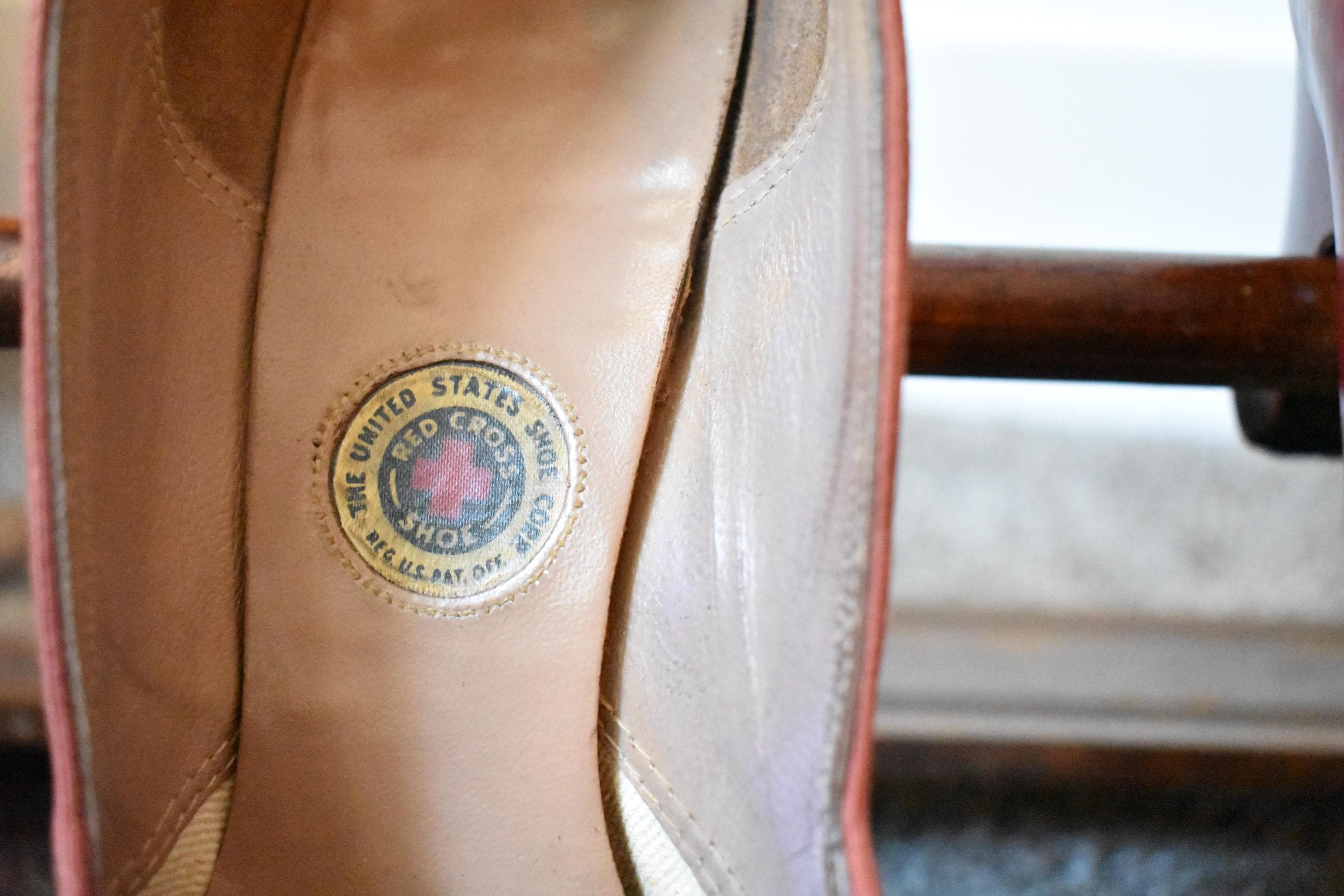 Red 1940's Red Cross Shoe Heels // Size 6.5 - Etsy