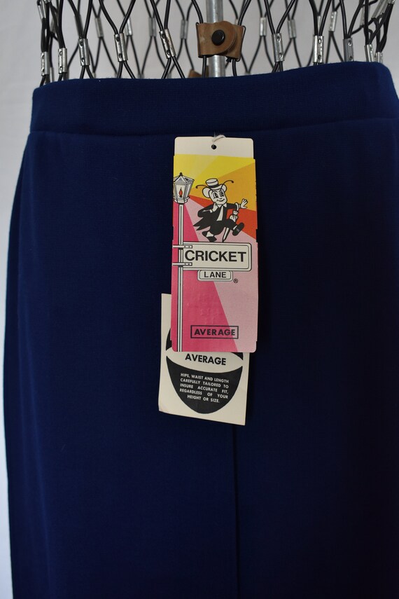 Navy 1970's Cricket Lane Deadstock Skirt // Size 12 - Gem