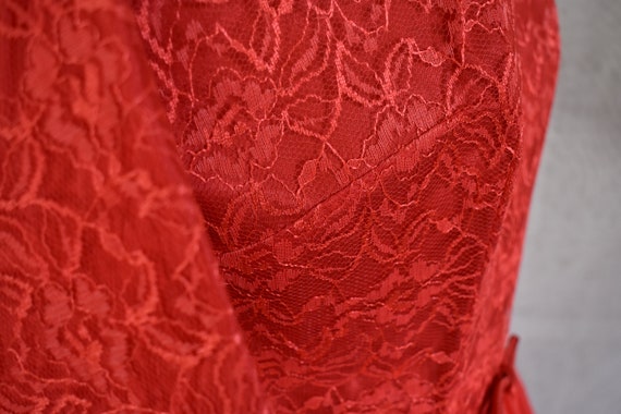 Ruby Red Vintage 1960's Party Dress // Formal // US S… - Gem