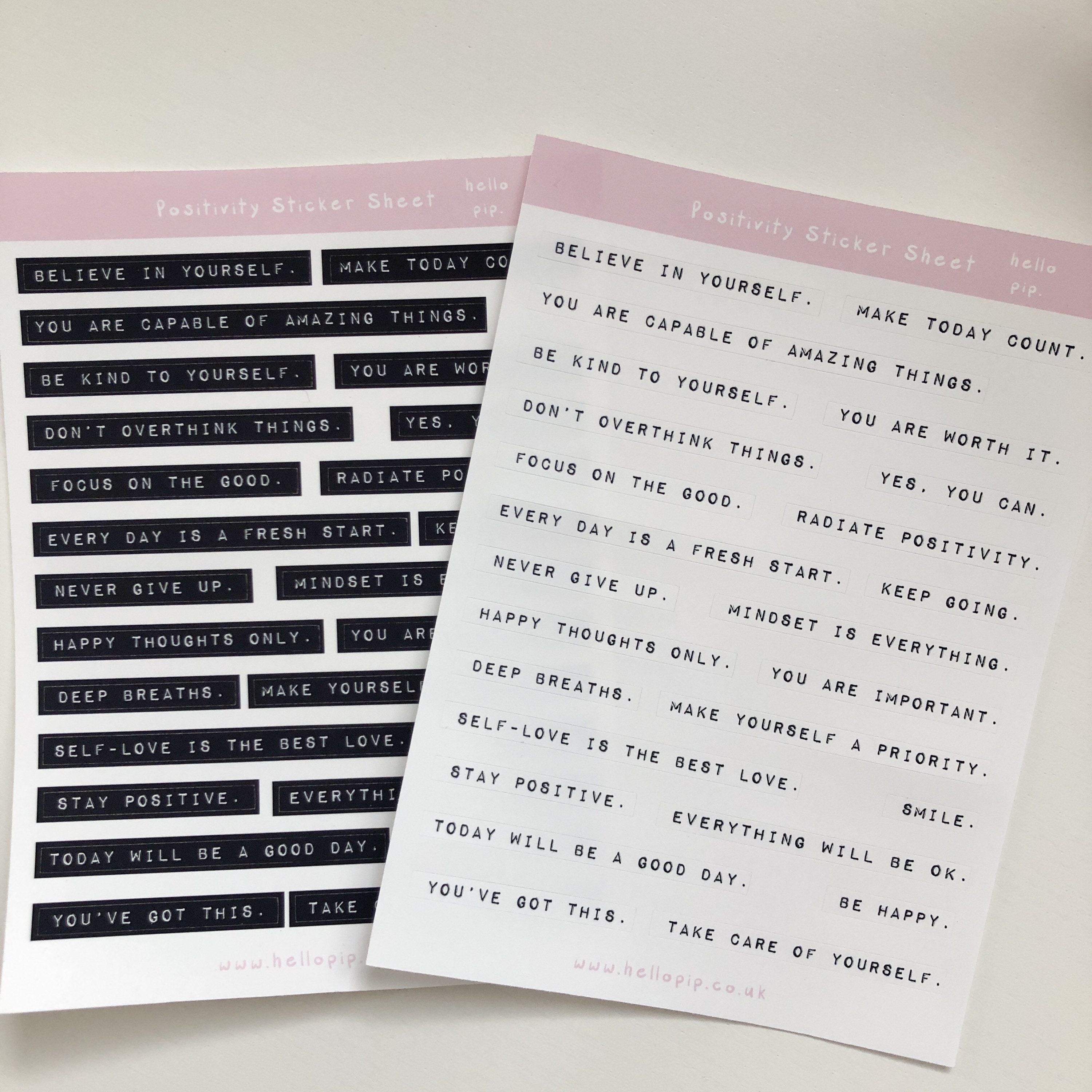 Positive Quotes Planner Stickers Label Maker Planner | Etsy UK