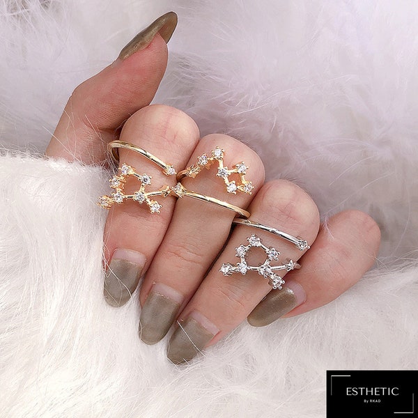 Zodiac Constellation Ring - Etsy